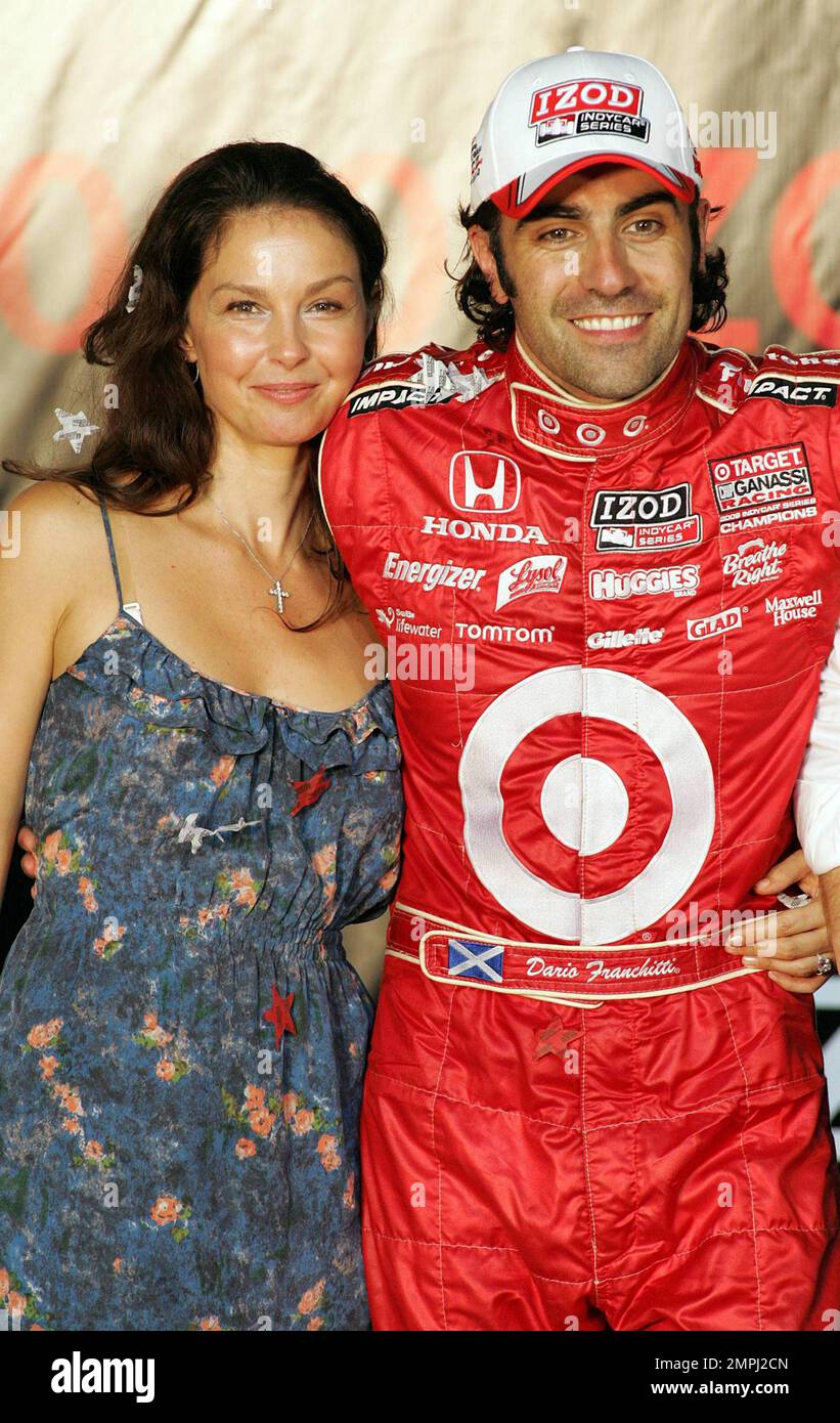 Indy Racing League driver Dario Franchitti and extremely happy looking ...