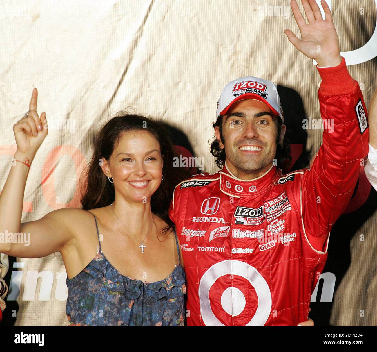 Indy Racing League driver Dario Franchitti and extremely happy looking ...