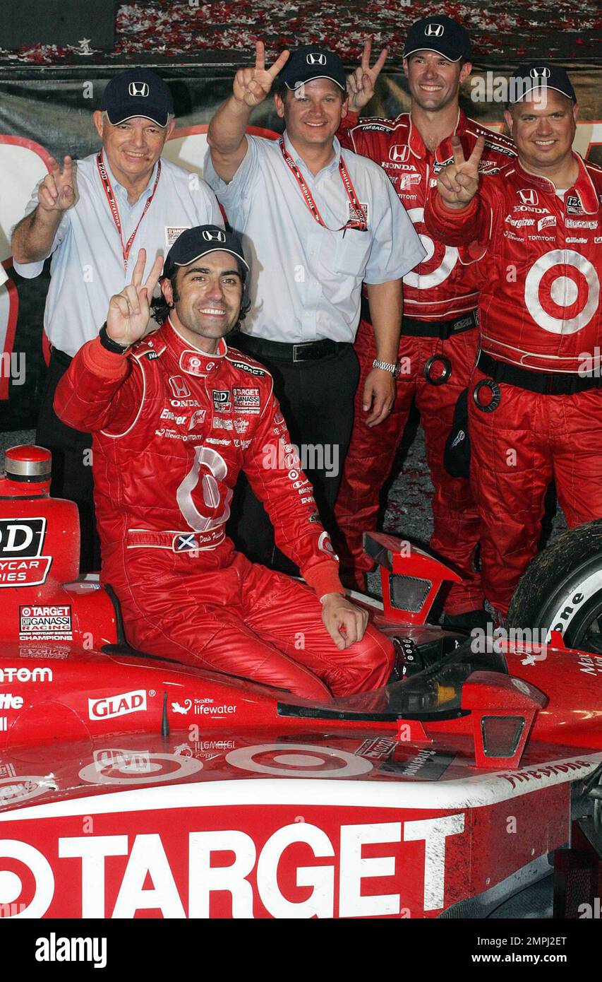 Indy Racing League driver Dario Franchitti and teammates celebrate his ...