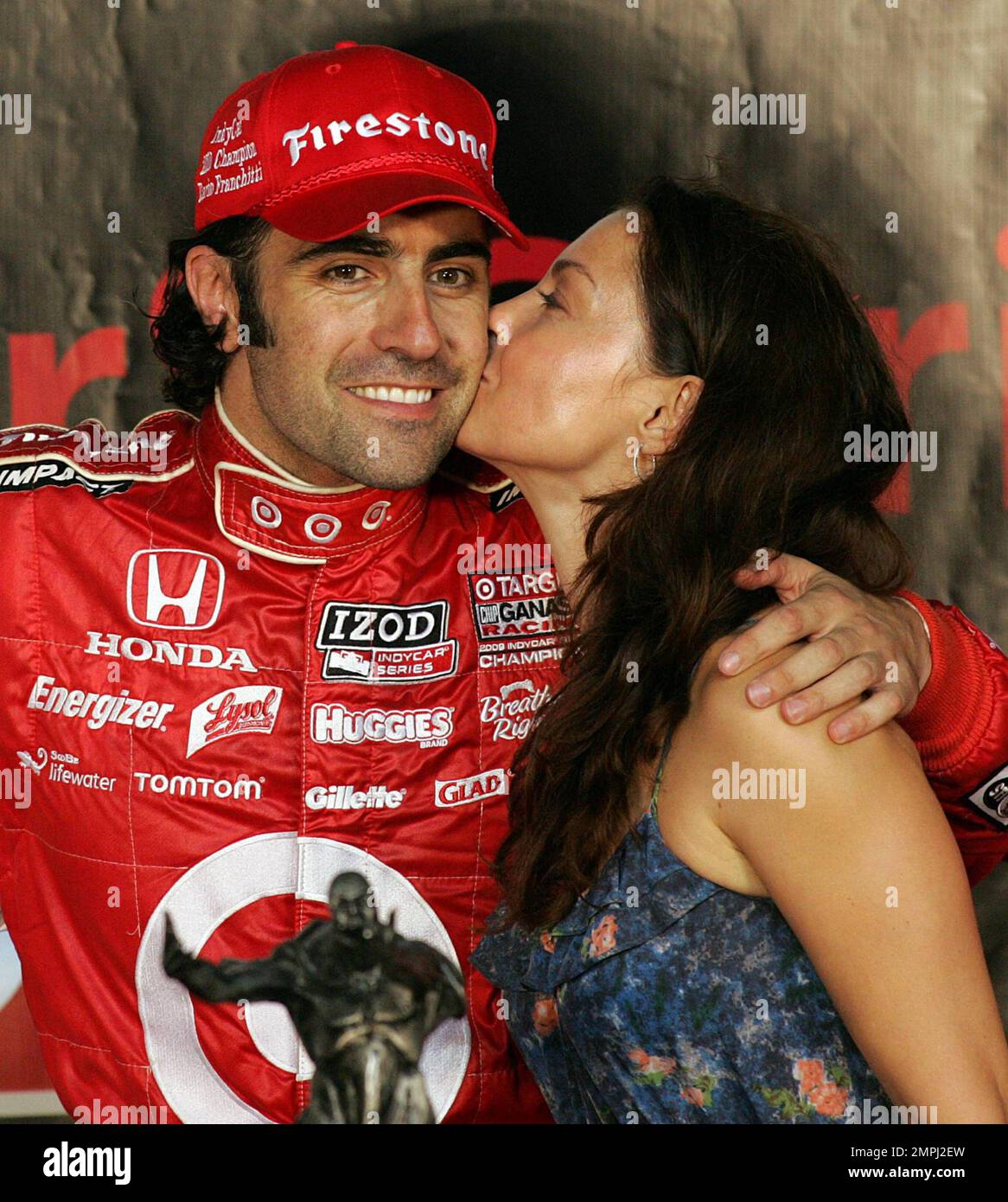 Indy Racing League driver Dario Franchitti and extremely happy looking ...