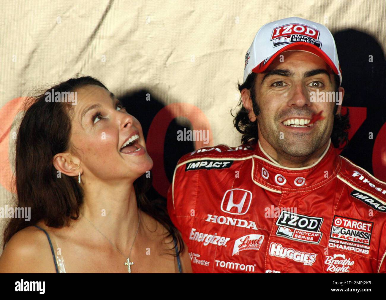 Indy Racing League driver Dario Franchitti and extremely happy looking ...