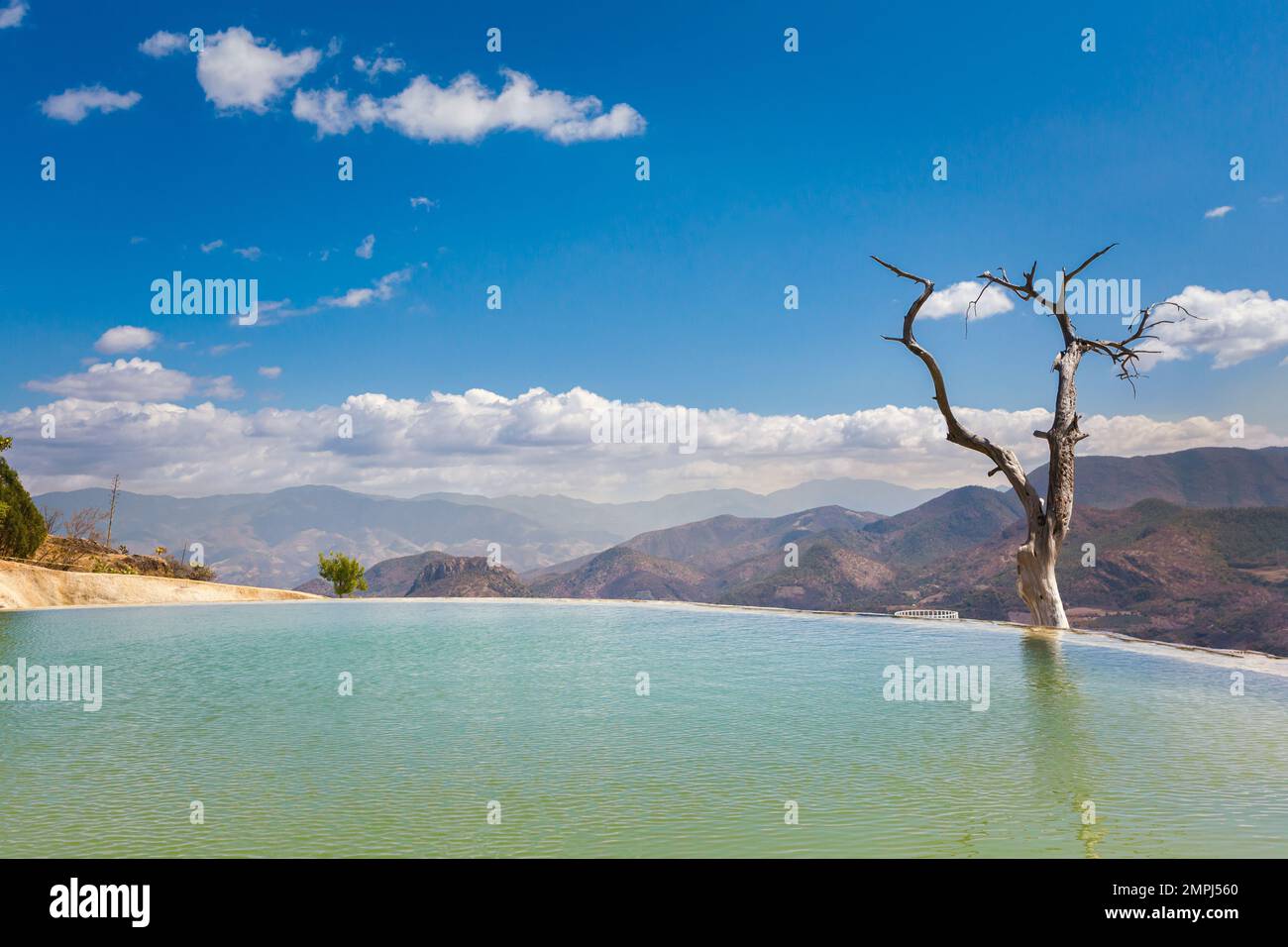 Beautiful landscape of natural infinity pool Hierve el Agua, waterfalls ...