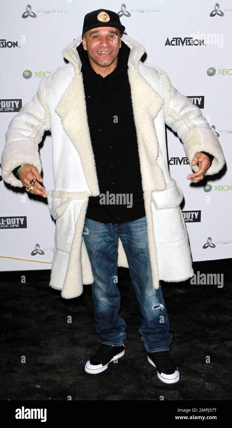 Goldie at the Call of Duty Black Ops launch party at Battersea Power ...