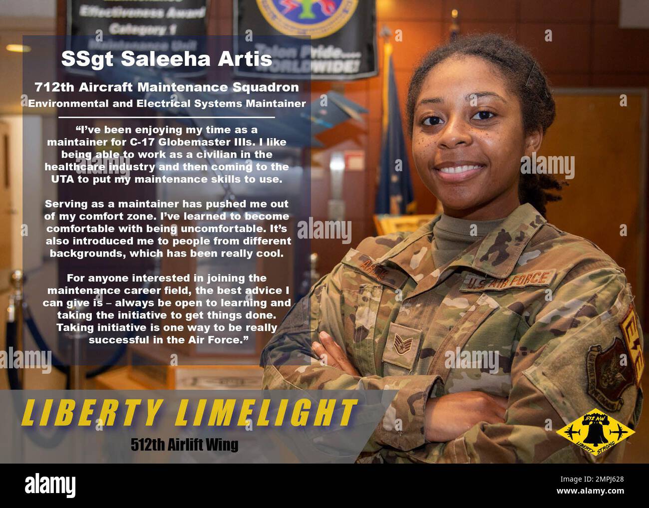Liberty Limelight: Staff Sgt. Saleeha Artis Stock Photo - Alamy
