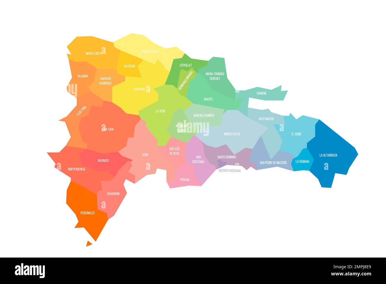 Dominican Republic political map of administrative divisions Stock ...