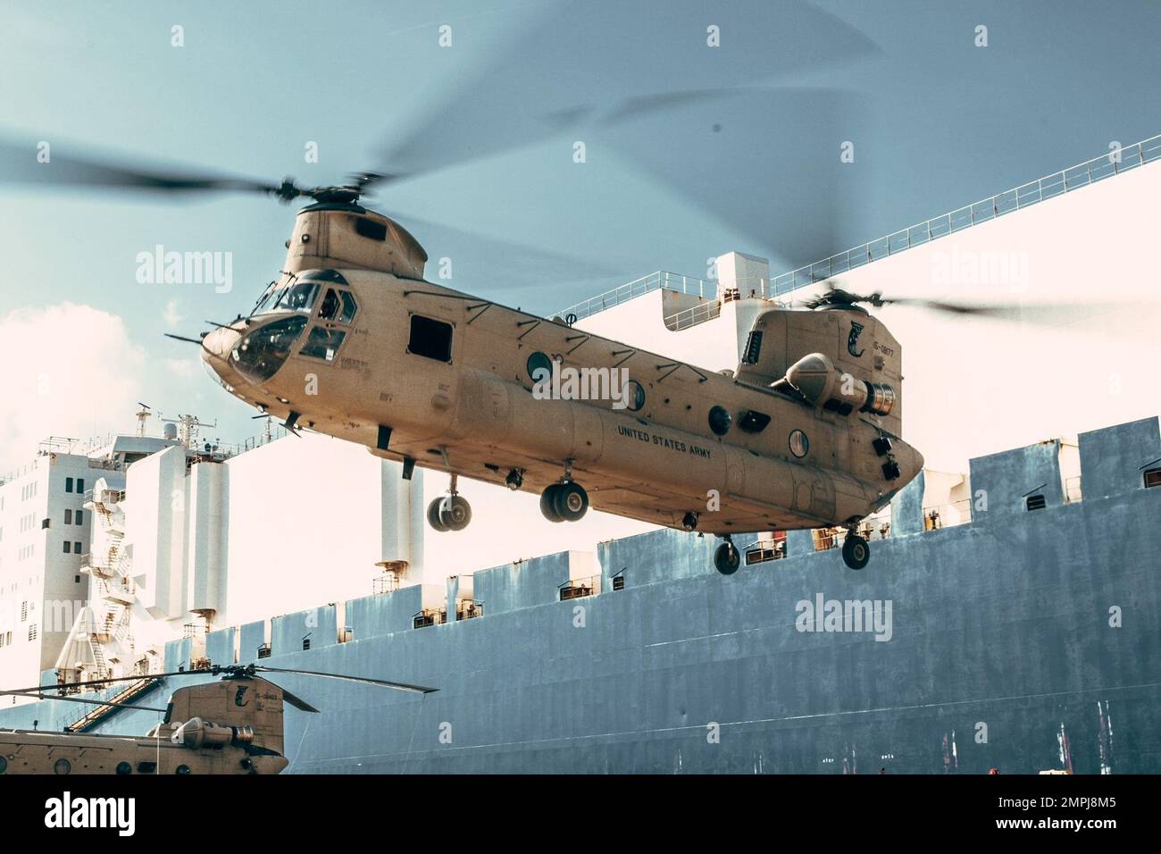 A CH47F Chinook, from Bravo Co., 2-227th General Support Aviation ...