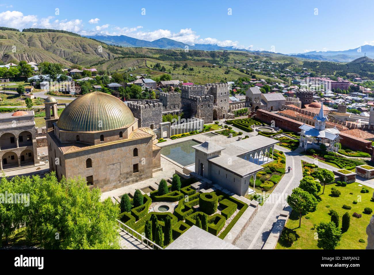 Landscape of Akhaltsikhe (Rabati) Castle courtyard, medieval fortress ...