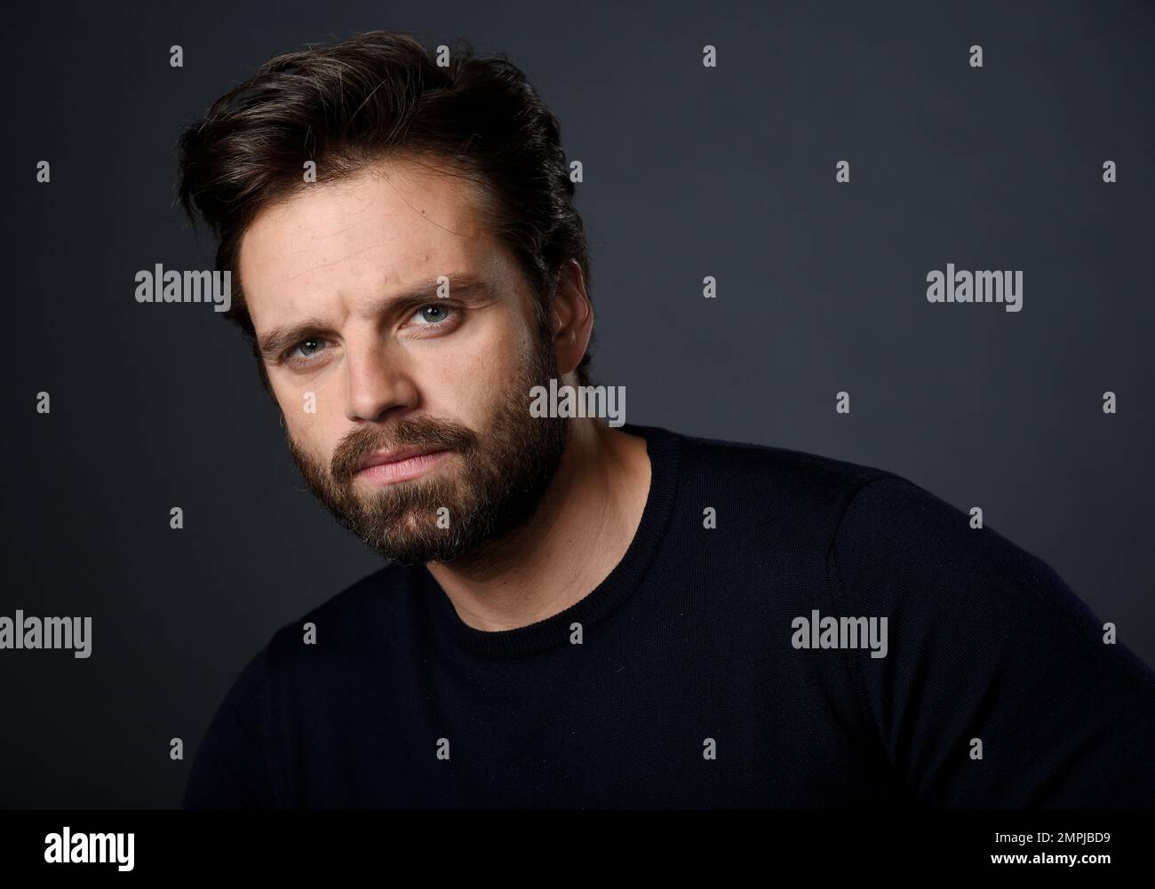 Sebastian Stan, a cast member in the film "I, Tonya," poses for a ...