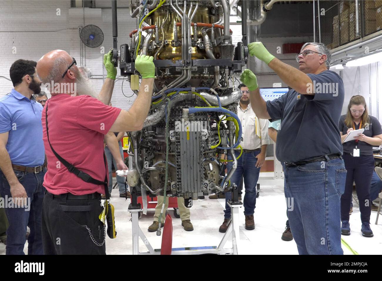 Fleet Readiness Center East (FRCE) engine mechanics Travis Barclay ...