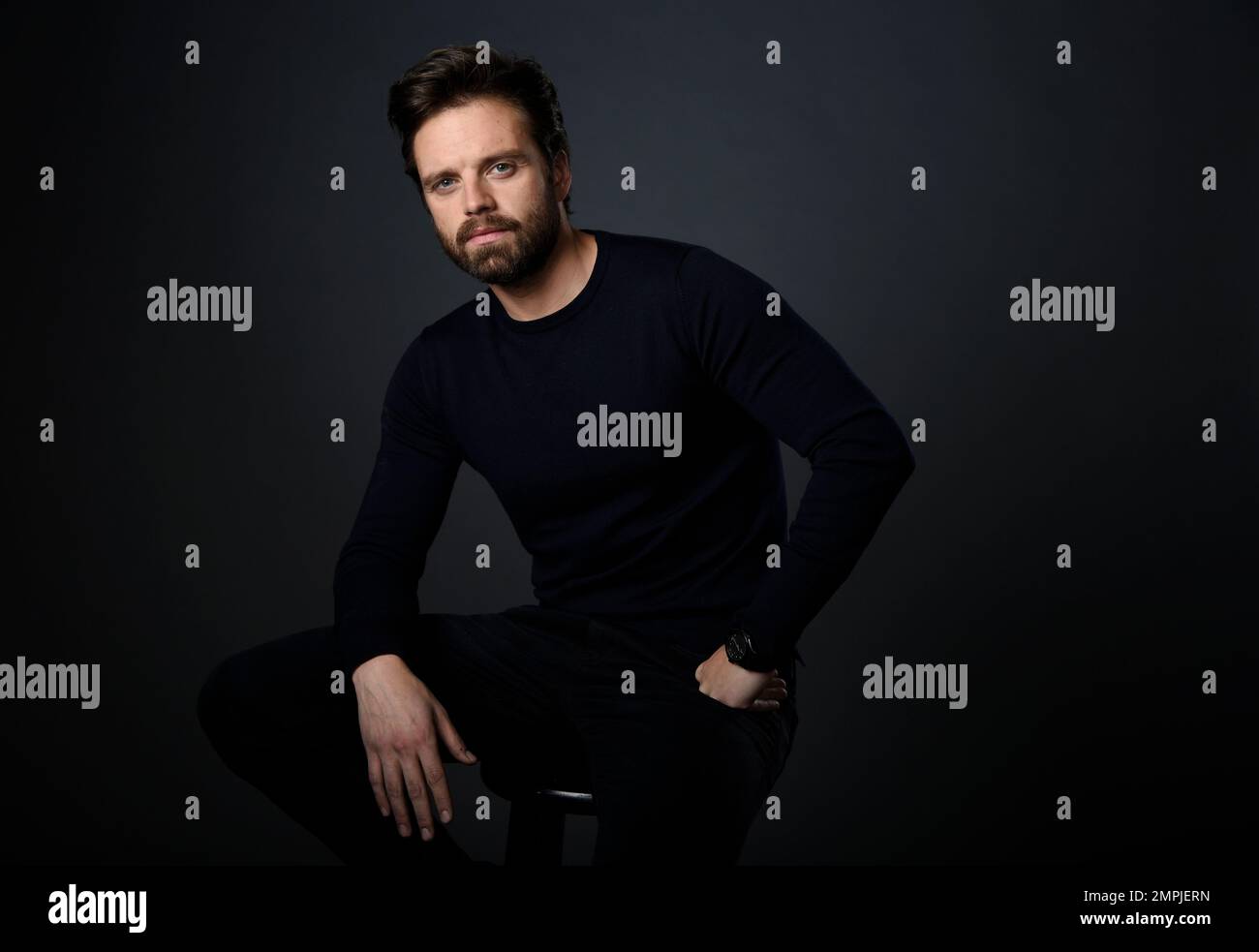 In this Dec. 5, 2017 photo, actor Sebastian Stan, a cast member in the ...