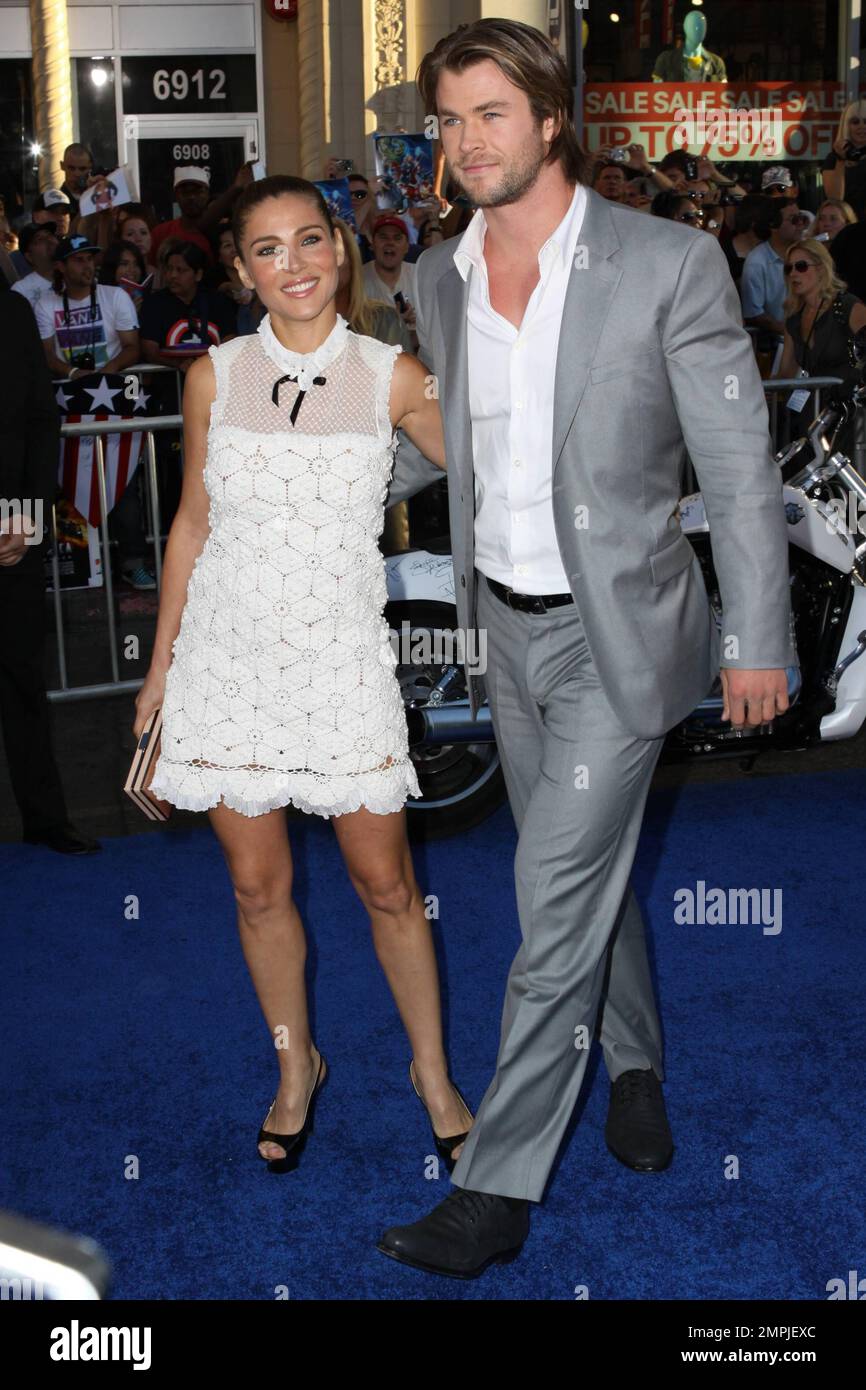 Elsa Patakay and Chris Hemsworth at the world premiere of Captain ...