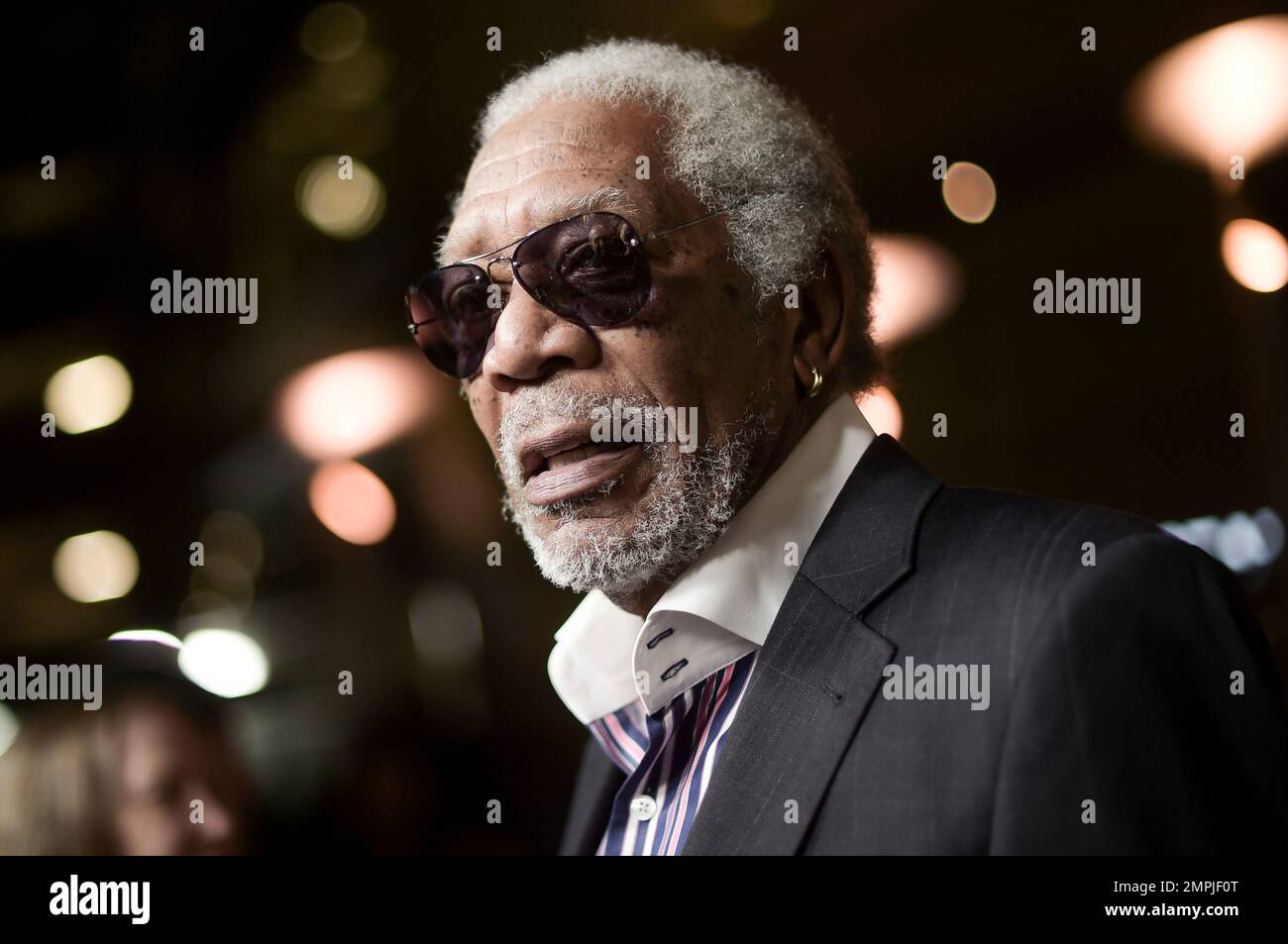 Morgan Freeman attends the LA Premiere of "Just Getting Started" at ...