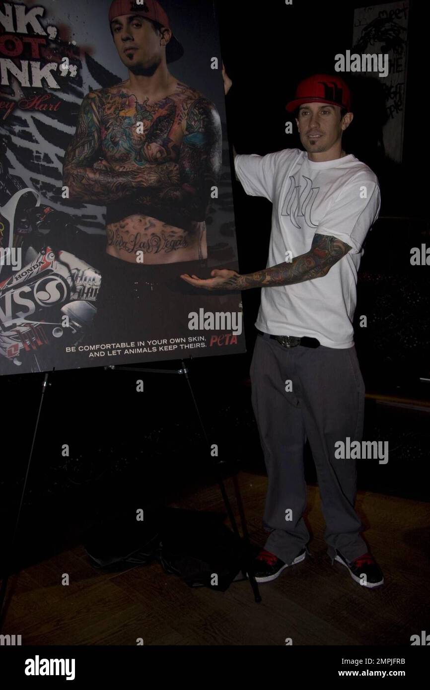 Motocross star Carey Hart unveils his new PETA promotional ad which ...