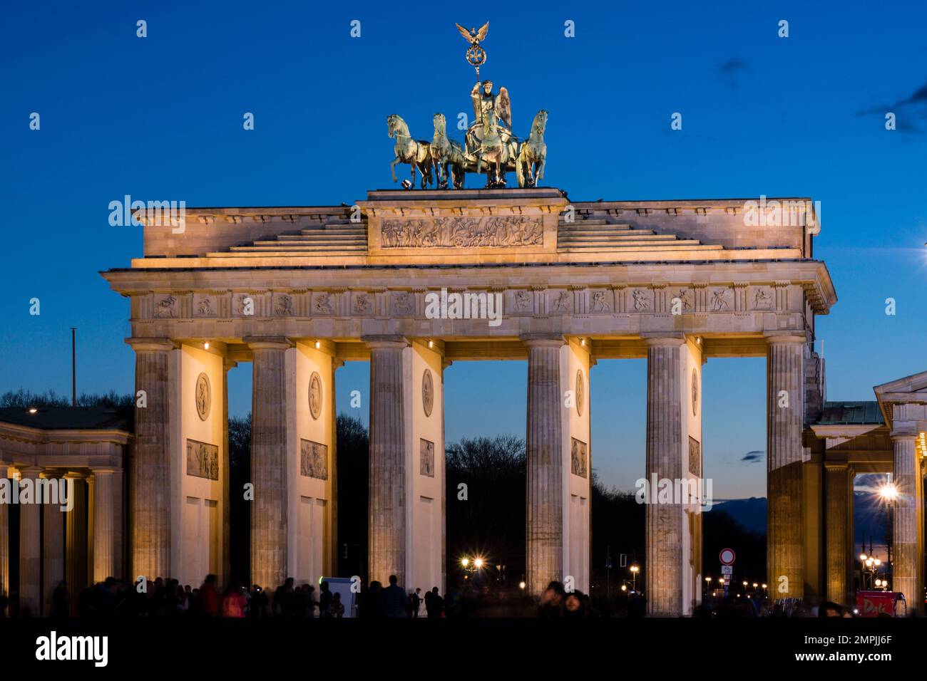 Ornamental quadriga, Brandenburg Gate, designed by architect Carl ...