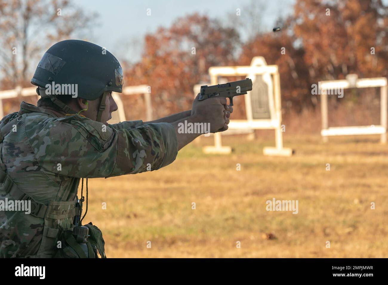 A Cadet from the University of North Georgia’s alpha team fires his M ...