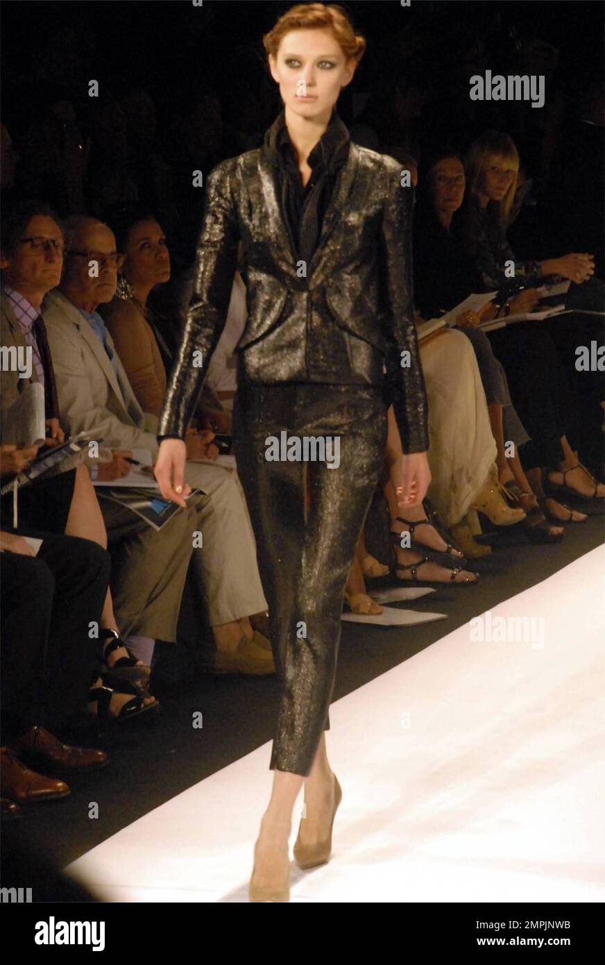 Models walk the runway wearing Carolina Herrera's new line at her show ...