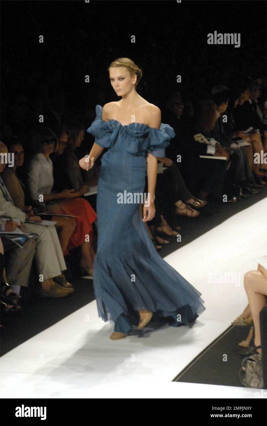 Models walk the runway wearing Carolina Herrera's new line at her show ...