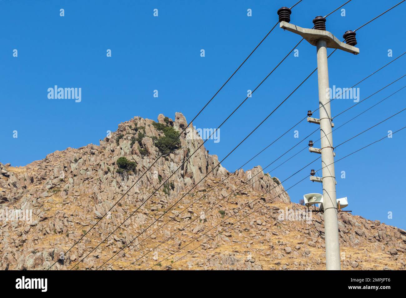 Power lines in mountains hi-res stock photography and images - Alamy