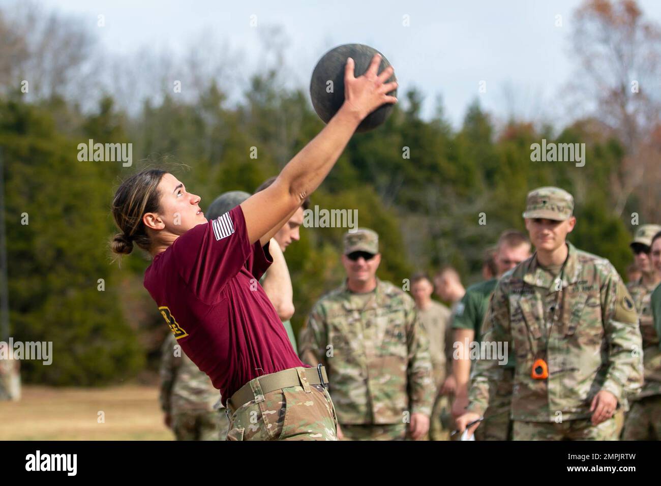 A Cadet from Virginia Tech competes in the Commander’s Challenge – the ...