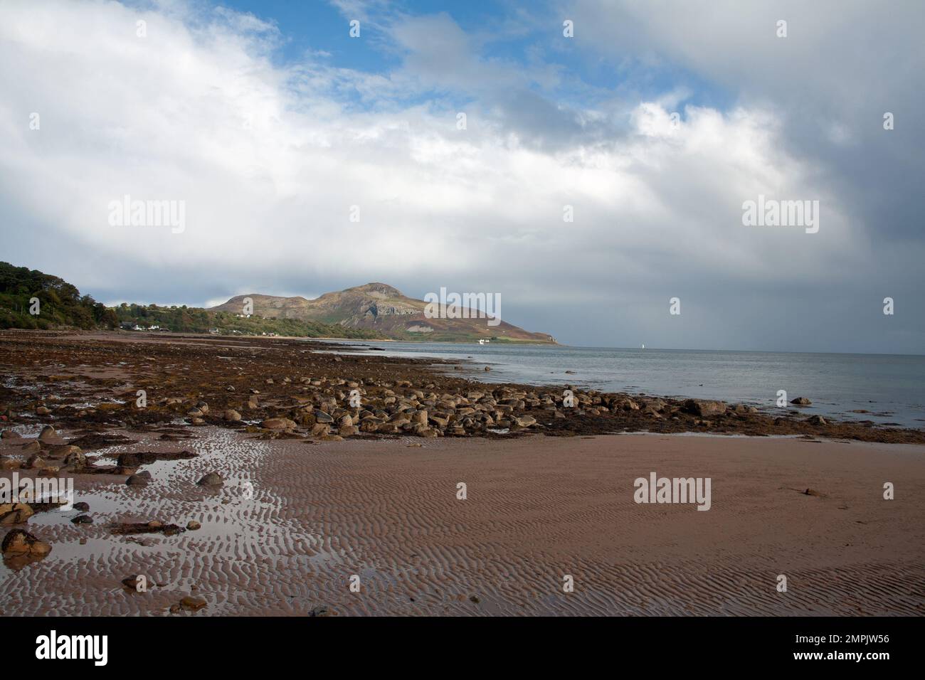 Holy Island viewed from the beach at Whiting Bay The Isle of Arran ...