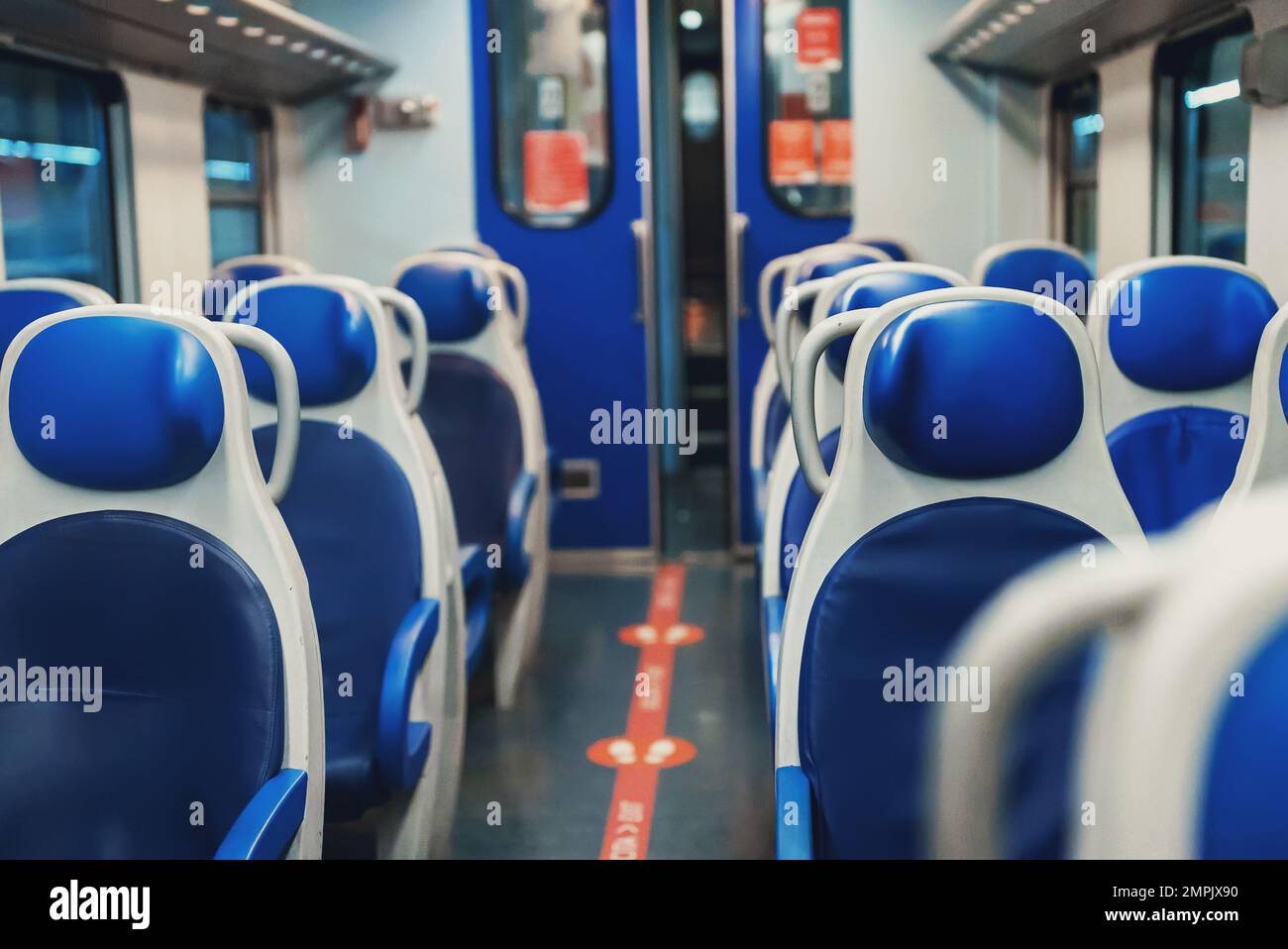 Interior view of Double-decker train Stock Photo - Alamy