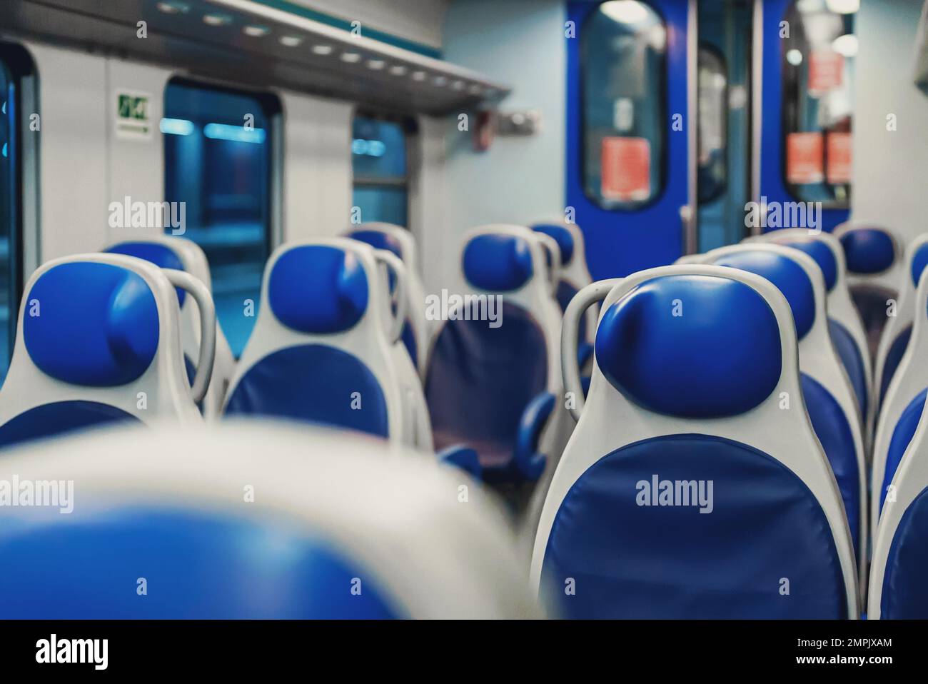 Interior view of Double-decker train Stock Photo - Alamy