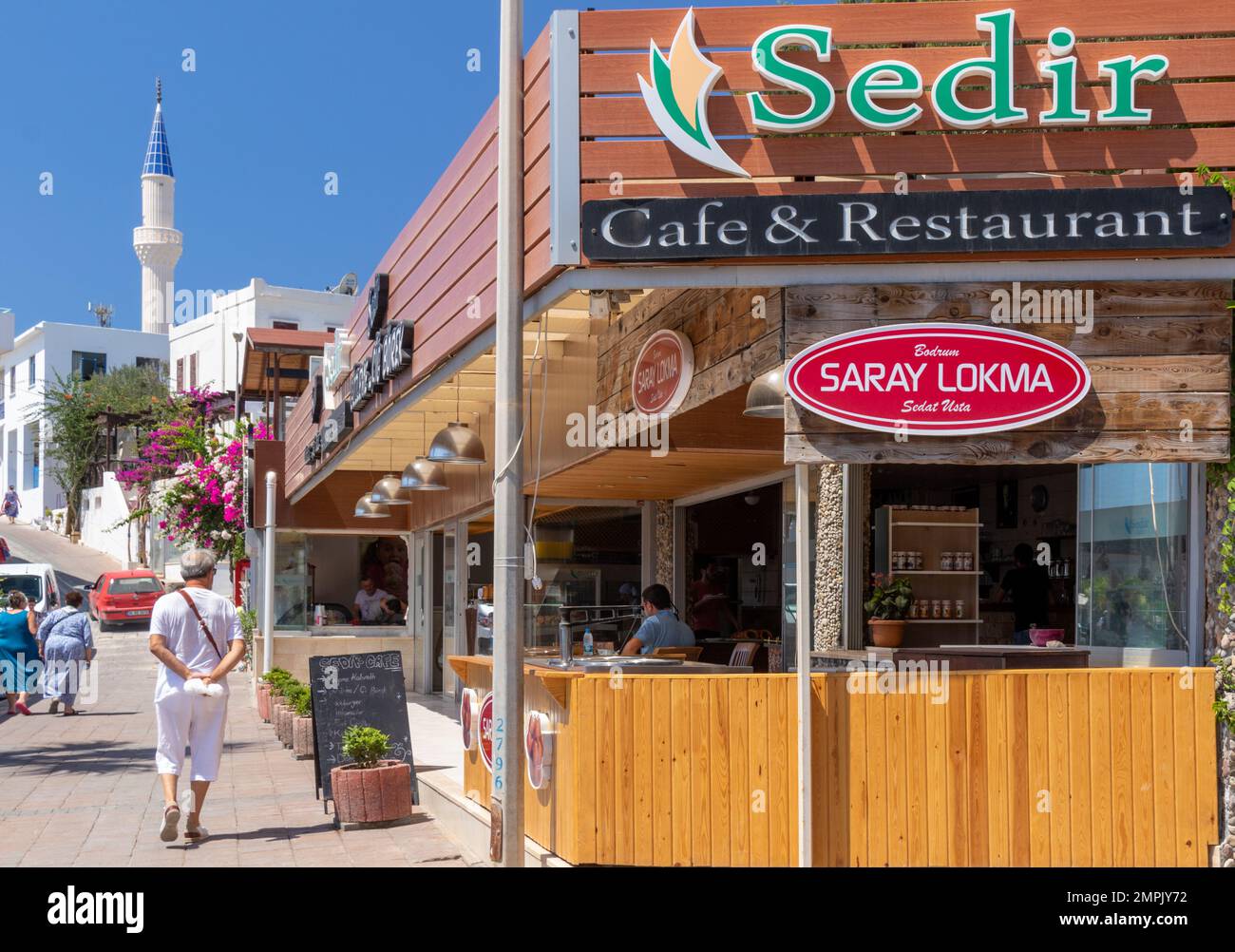 Sedir restaurant cafe in Akyarlar Stock Photo - Alamy