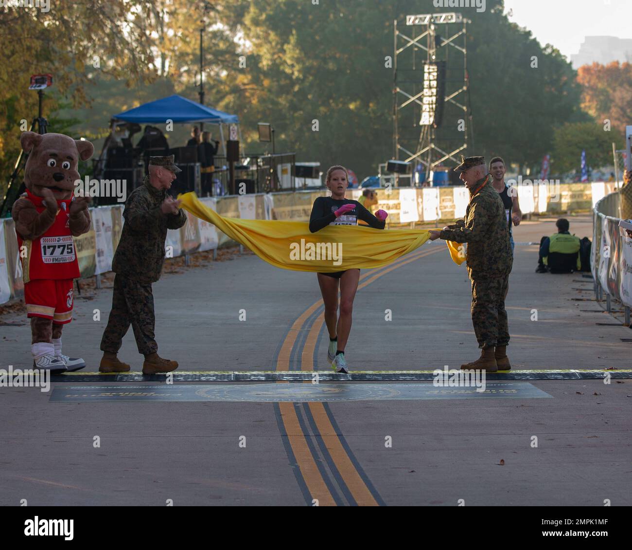 Mary E. Reiser, the Marine Corps Marathon 10K first place female winner ...
