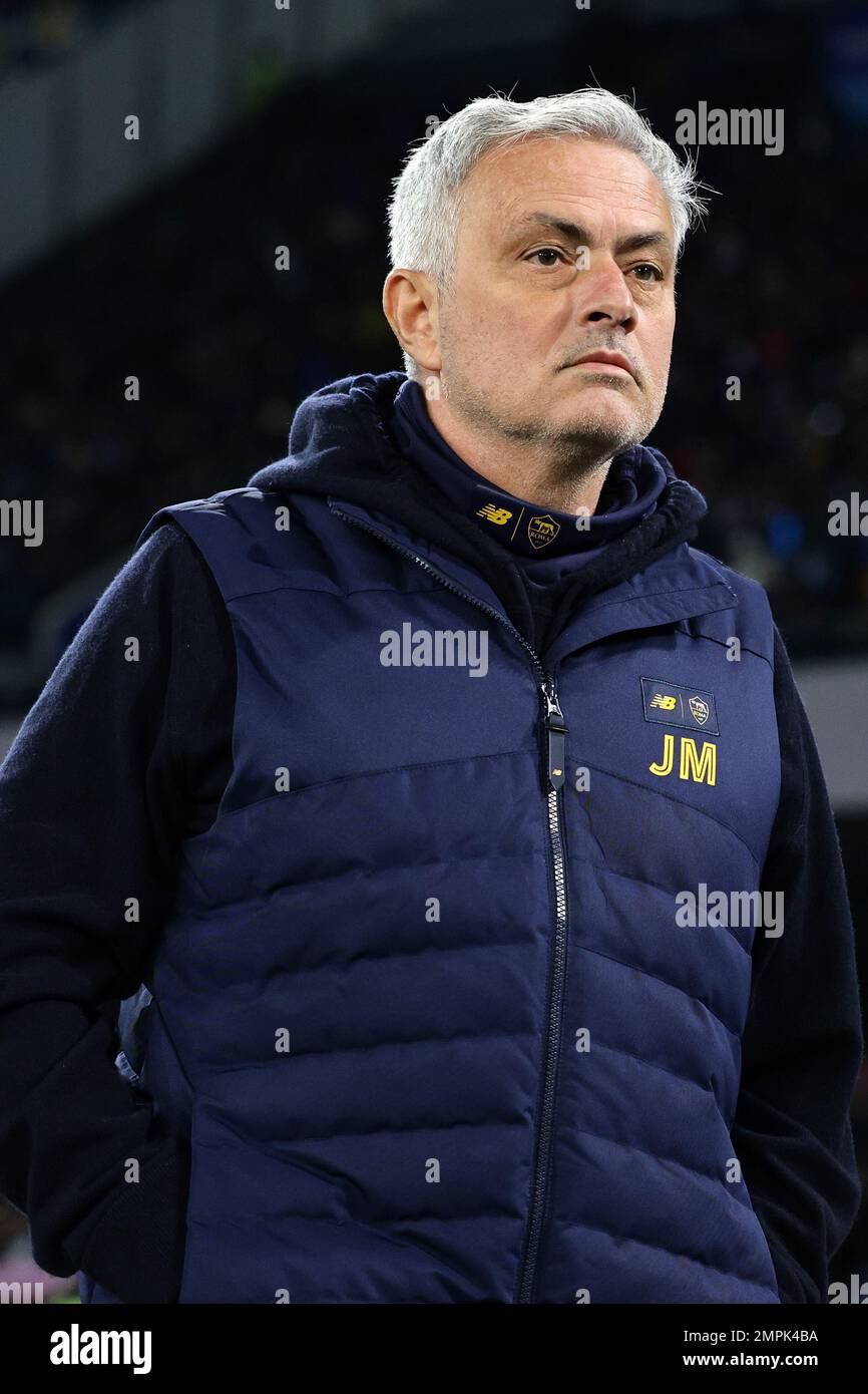 Jose Mourinho head coach of AS Roma prior to the Serie A football match ...