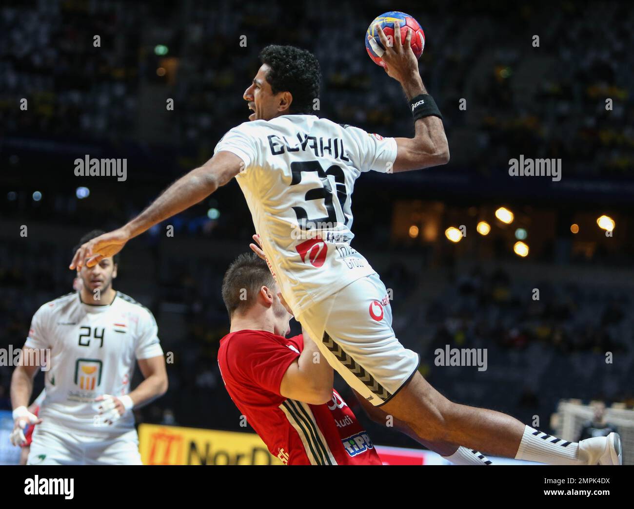Omar Elwakil of Egypt during the IHF Men's World Championship 2023, Placement matches 7-8 ...