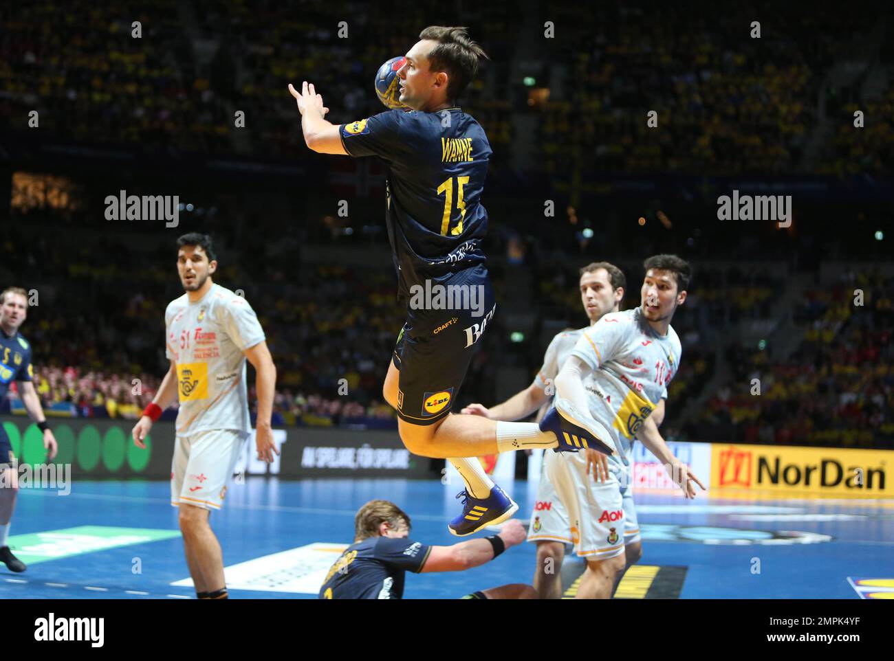 Hampus Wanne of Sweden during the IHF Men's World Championship 2023 ...