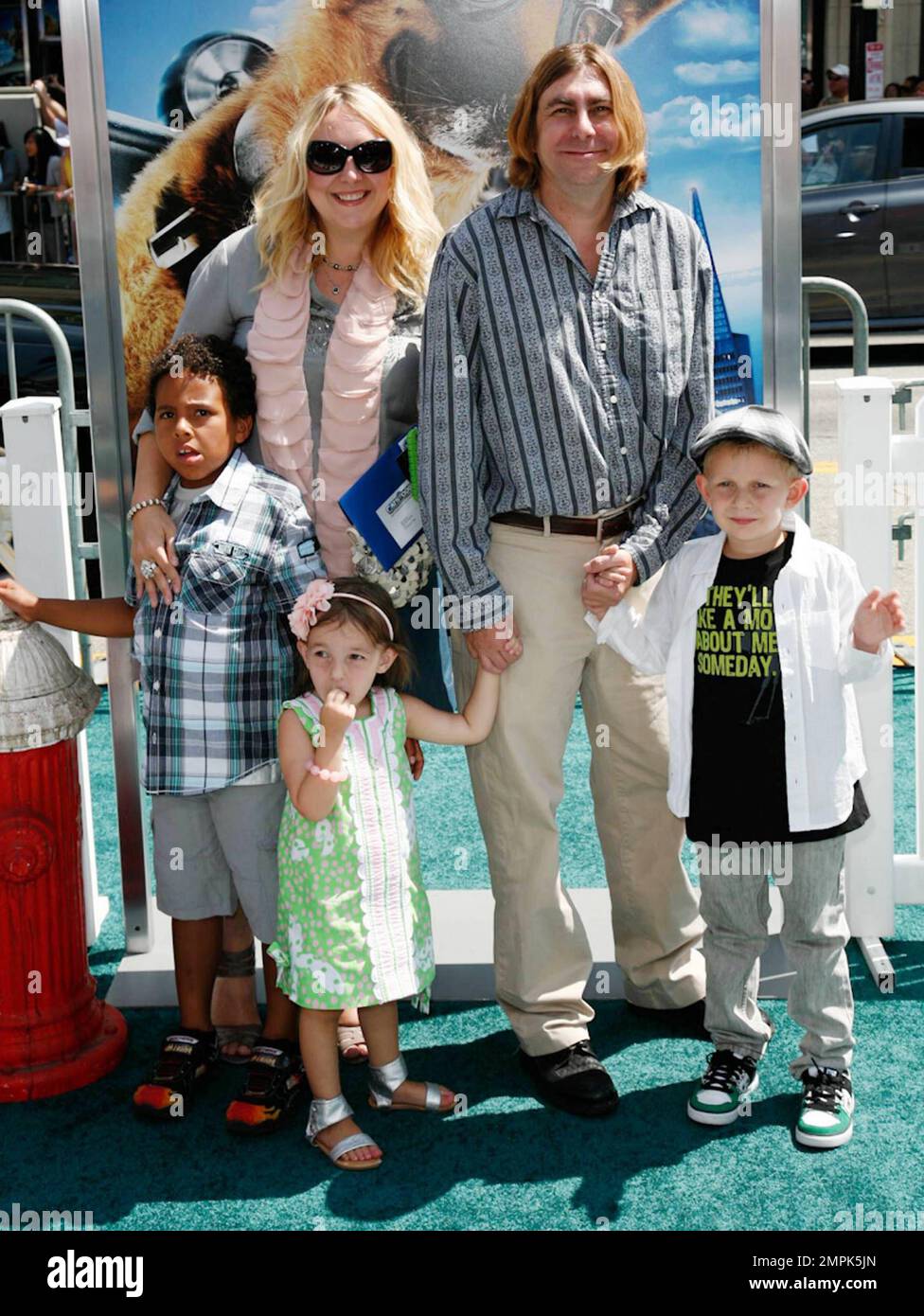 Screenwriter Steve Bencich and family at the Los Angeles premiere of ...
