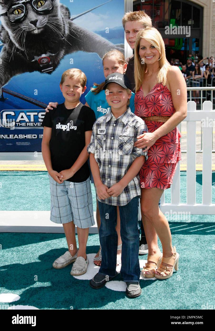 Candace Cameron Bure and kids Natasha, Lev and Maksim (front row) at ...