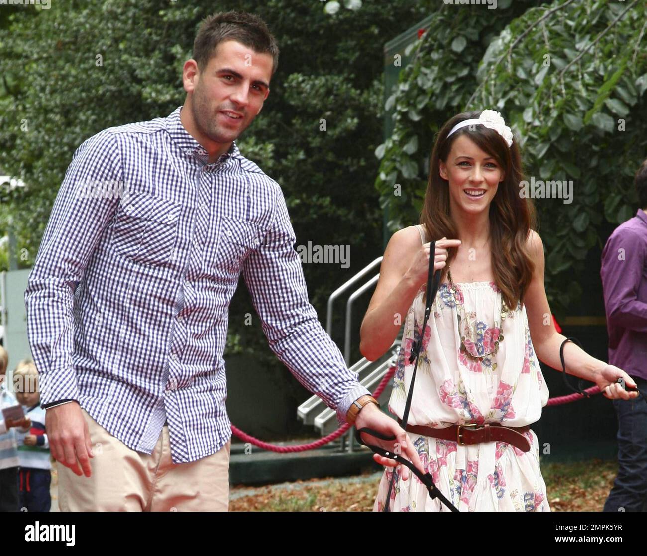 Nicola Tappenden (aka Nicola T) and Simon Walton arrive at the UK premiere of the Warner Bros ...