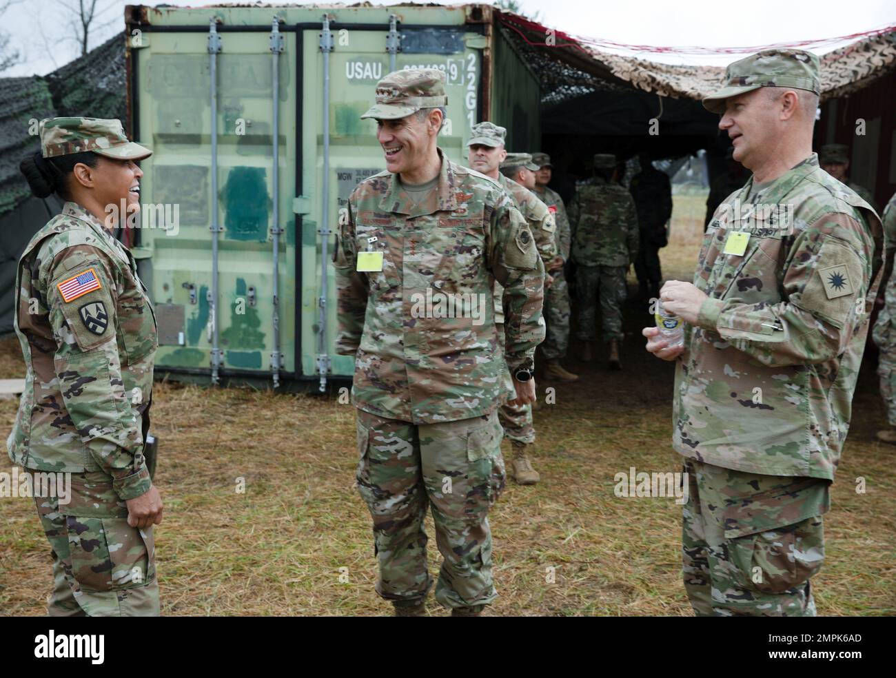U.S. Army Col. Javontka Hoeflein, chief of staff, 40th Infantry Division, U.S. Air Force Lt. Gen ...