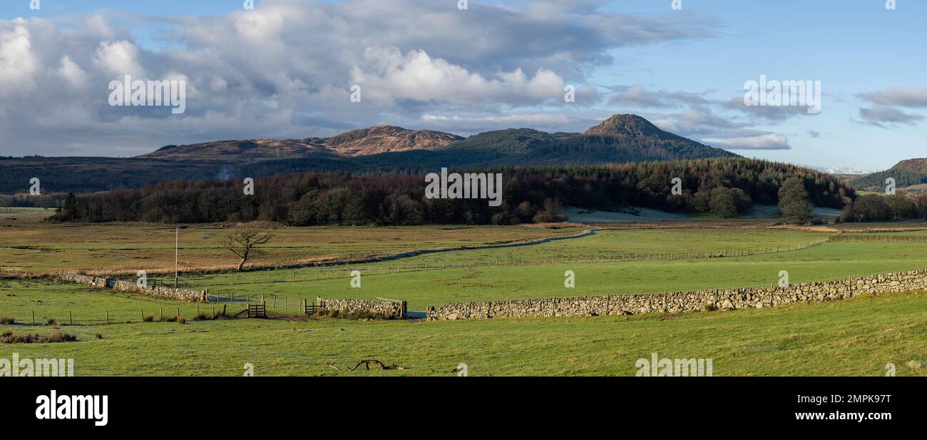 Screel (344m) and Bengairn (391m) from Almornerss, Dumfries and ...