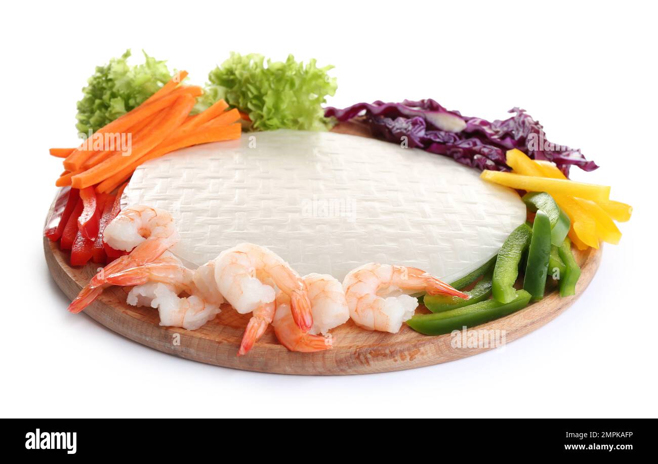 Ingredients cooking rice vegetables Cut Out Stock Images & Pictures - Alamy
