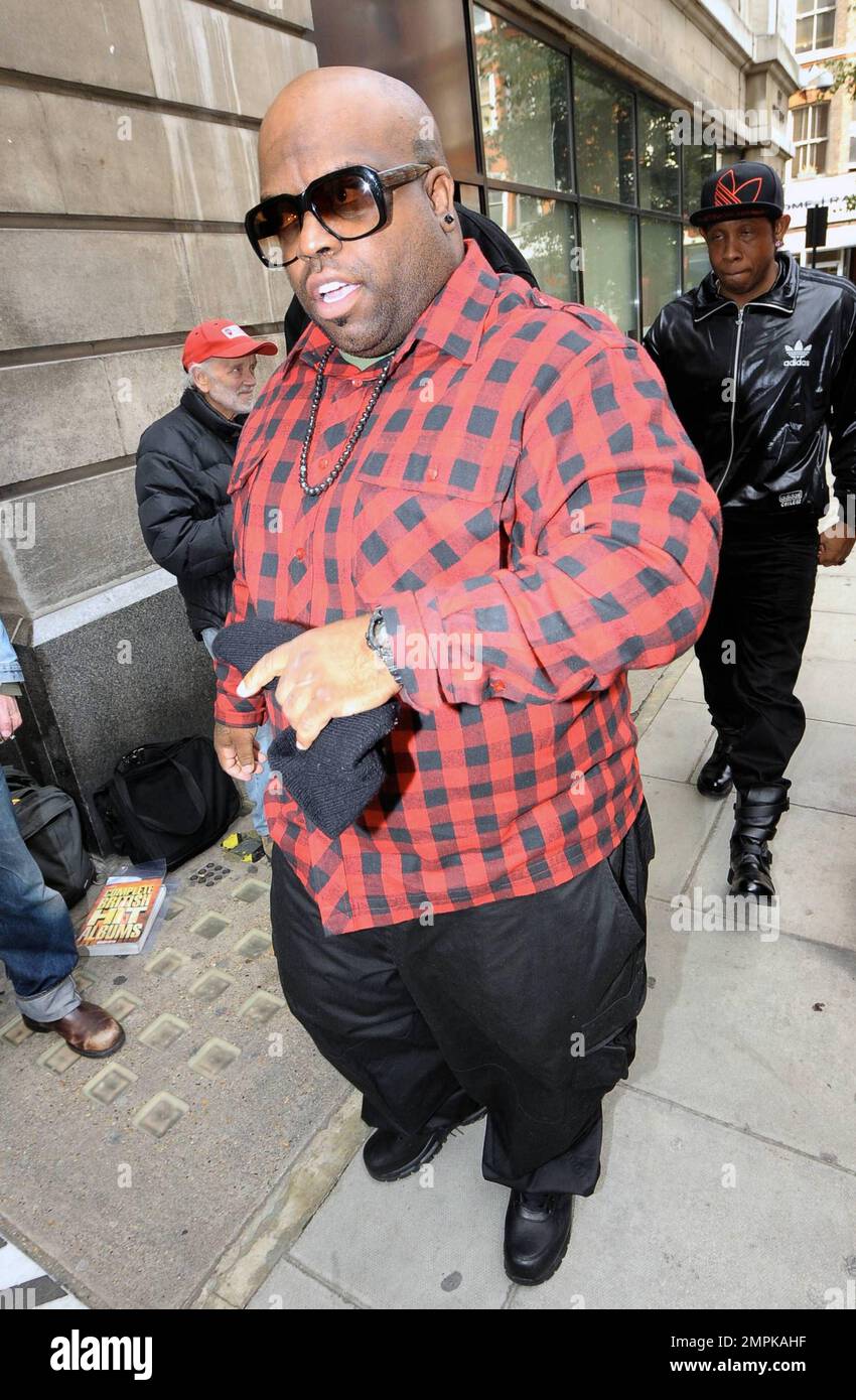 EXCLUSIVE!! Cee Lo Green makes faces at the camera as he arrives at BBC ...