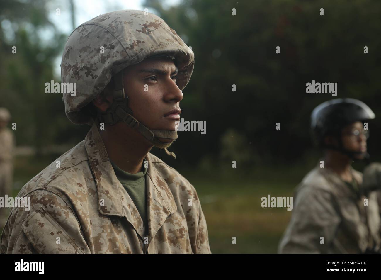 Recruits with Alpha Company, 1st Recruit Training Battalion, learn and ...