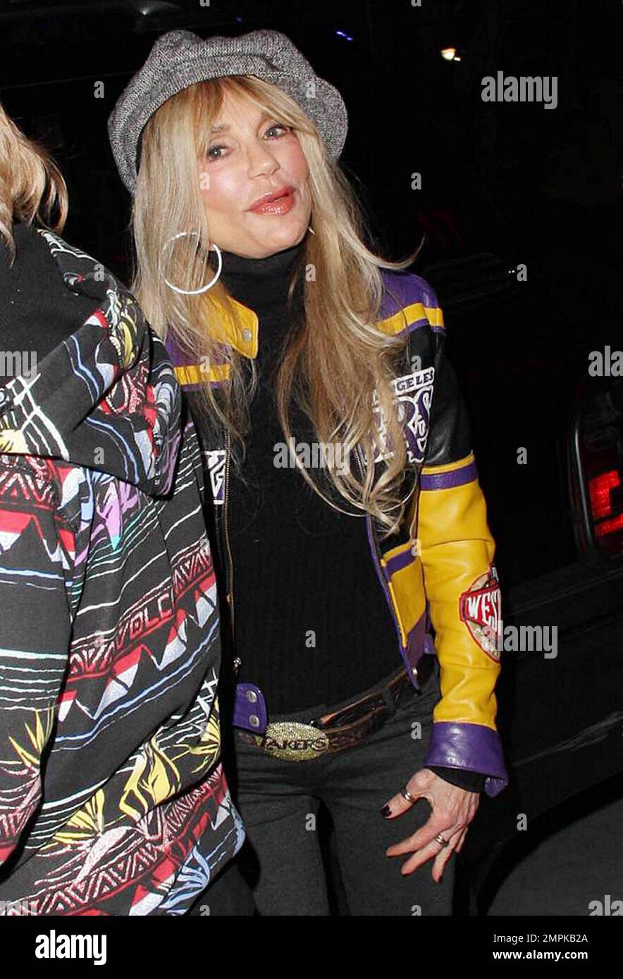 On her 74th birthday Dyan Cannon arrives at the Staples Center to watch ...
