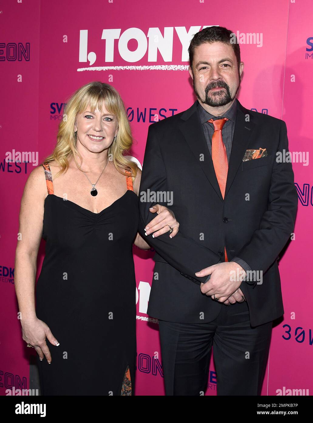 Tonya Harding, left, and Joseph Jens Price arrive at the Los Angeles ...