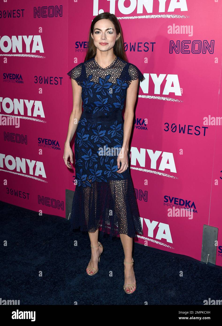 Caitlin Carver arrives at the Los Angeles premiere of "I, Tonya" at the ...