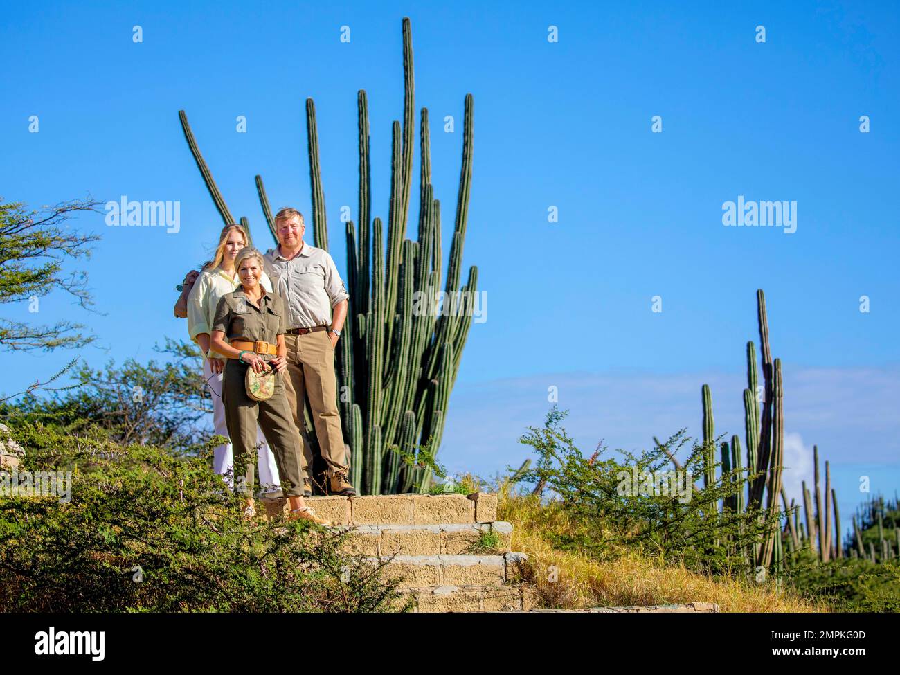 Santa Cruz, Aruba. 31st Jan, 2023. King Willem-Alexander, Queen Maxima ...