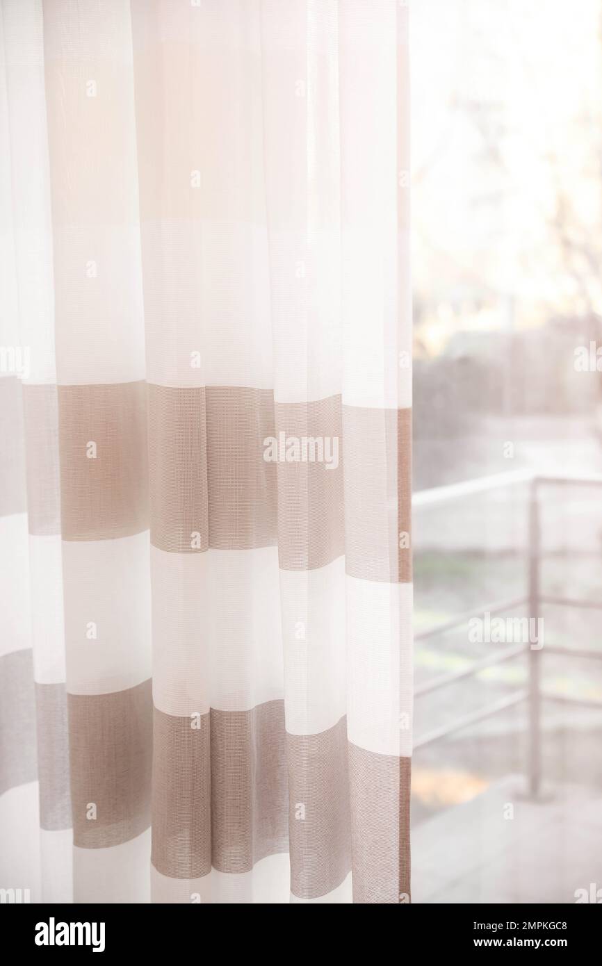 Striped curtains hi-res stock photography and images - Alamy