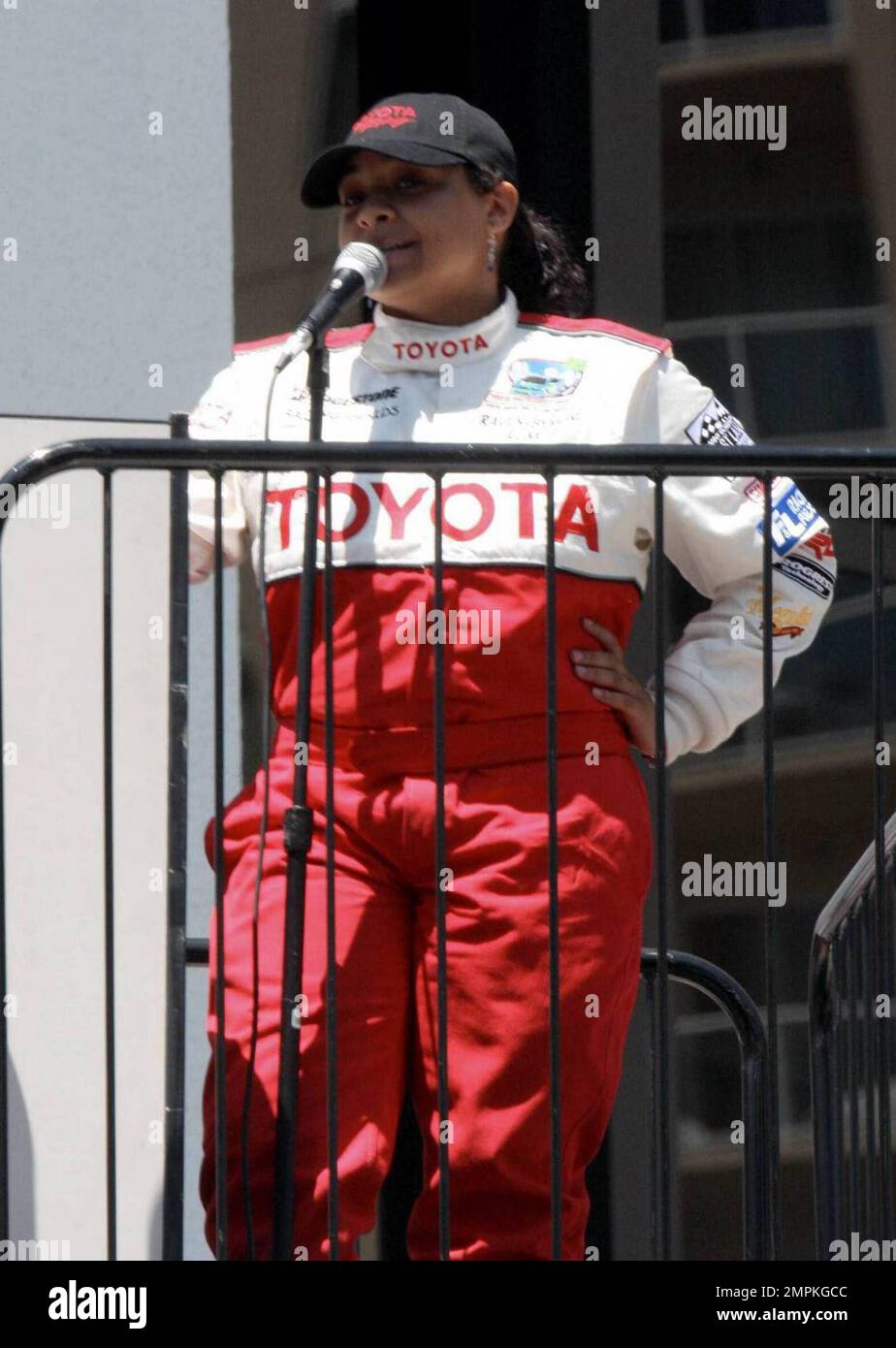 Raven-Symone takes part in the post-race intervies following the Long ...
