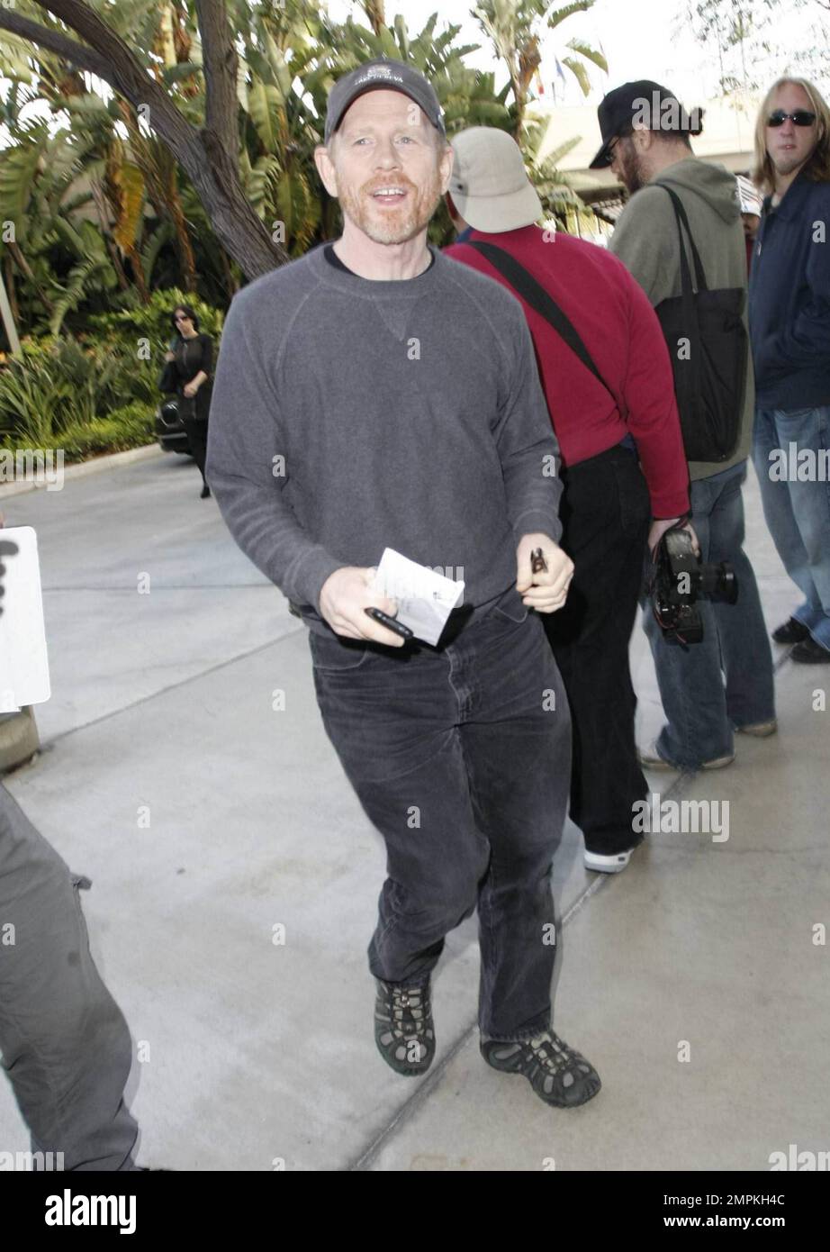 Ron Howard arrives at the Staples Center to watch the LA Lakers play ...