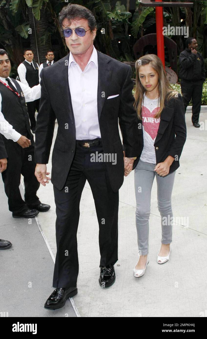 Sylvester stallone daughter sistine hi-res stock photography and images ...