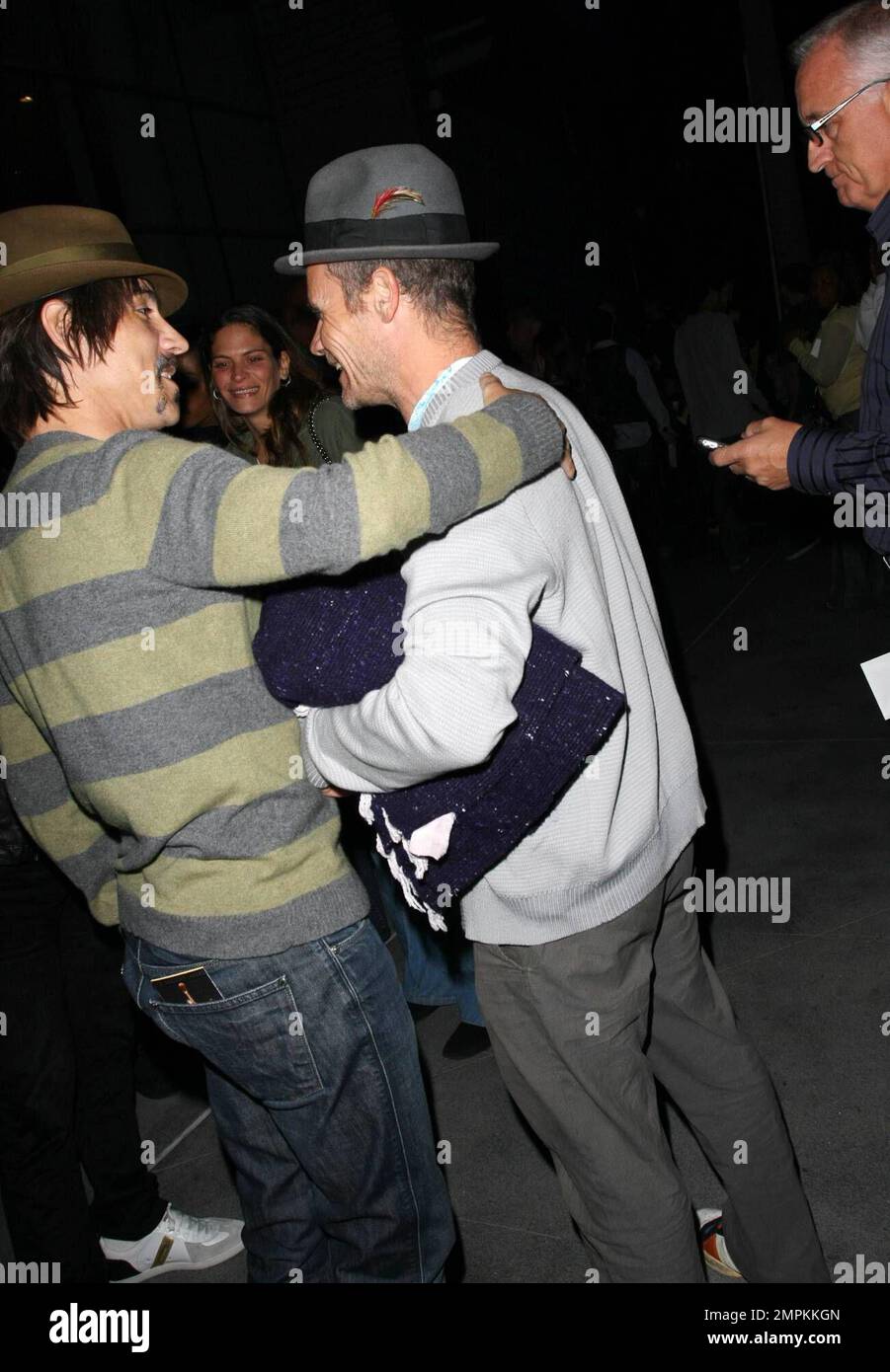 Exclusive!! Bassist Flea arrives at the Staples Center in his Mercedes ...