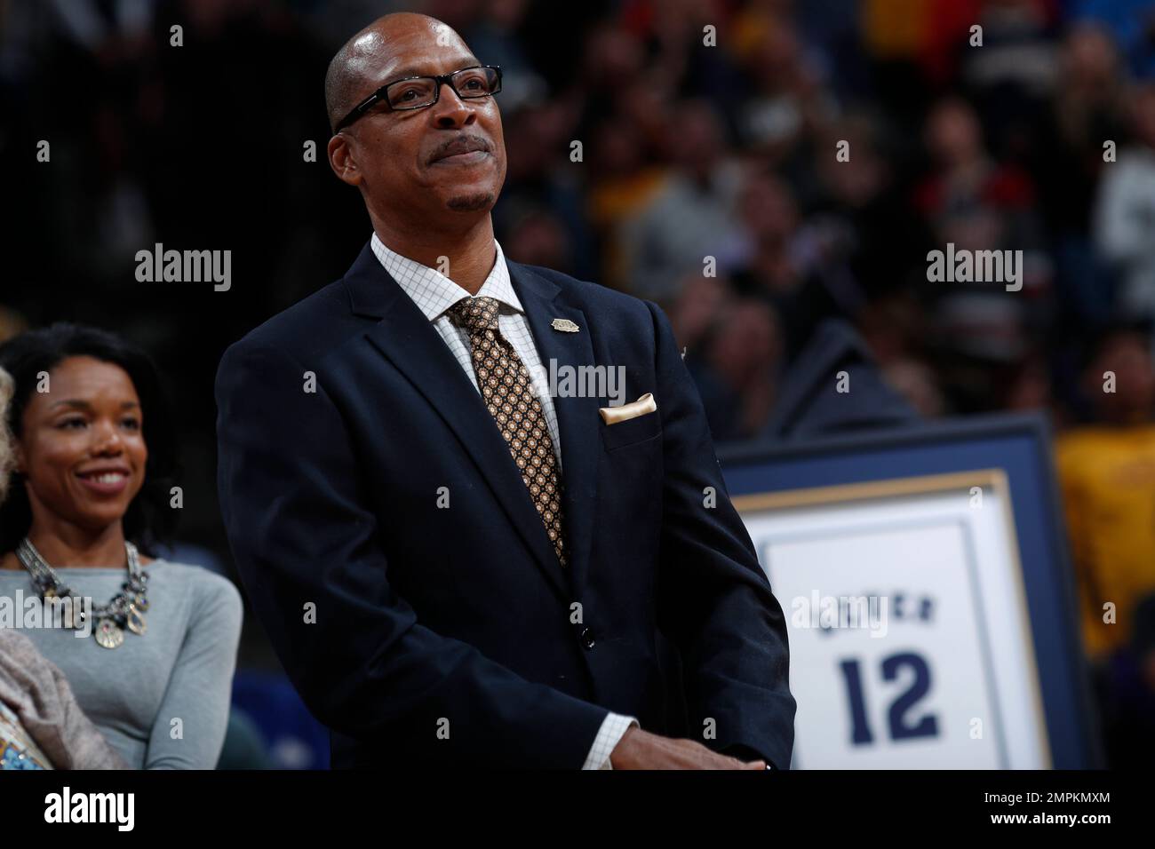 Retired Denver Nuggets guard Lafayette "Fat" Lever in the second half ...