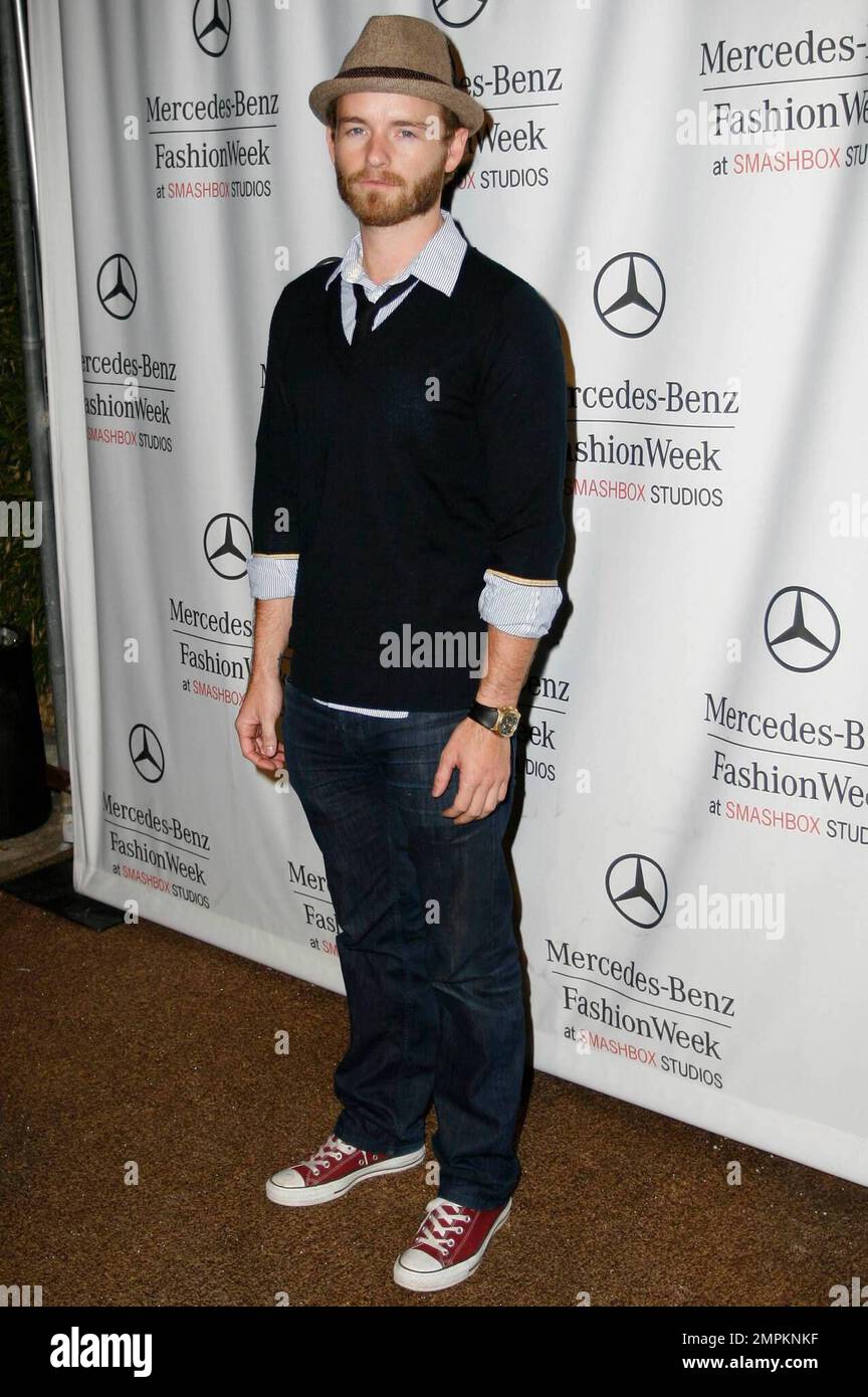 Chris Masterson attends the Whitley Kros show at the Mercedes Benz ...